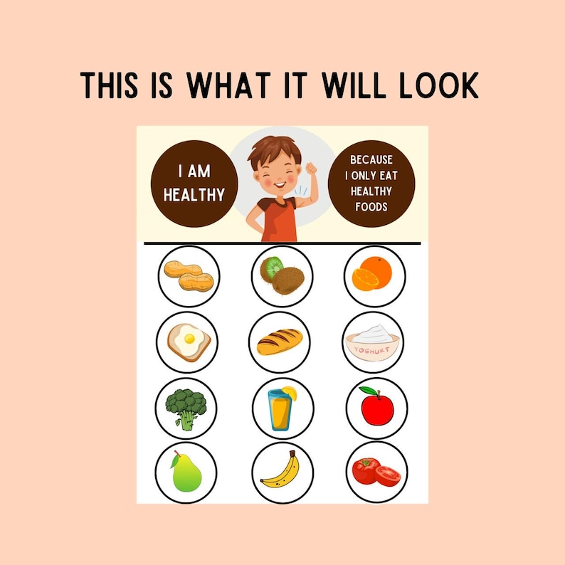 Printable Sorting Healthy and Unhealthy Foods, Nutrition Sorting, Food ...