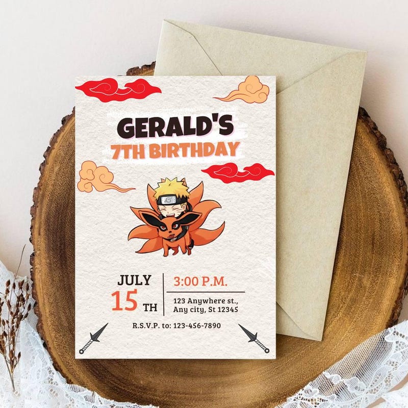 Naruto Invite - Etsy