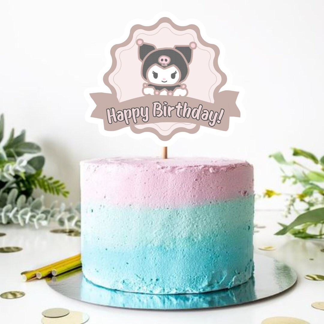 Printable Kawaii Character Birthday Cake Topper, Kitty and Friends ...
