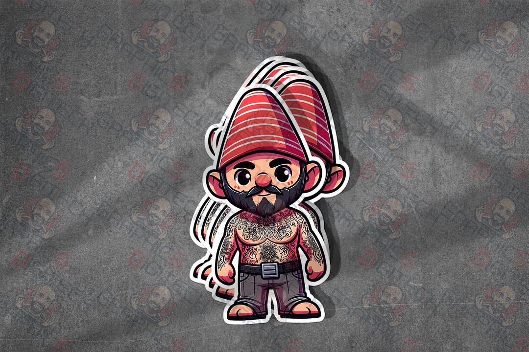 Coco Enano Gnomes Homies Tattoo Die Cut Sticker 1 Pcs - Etsy