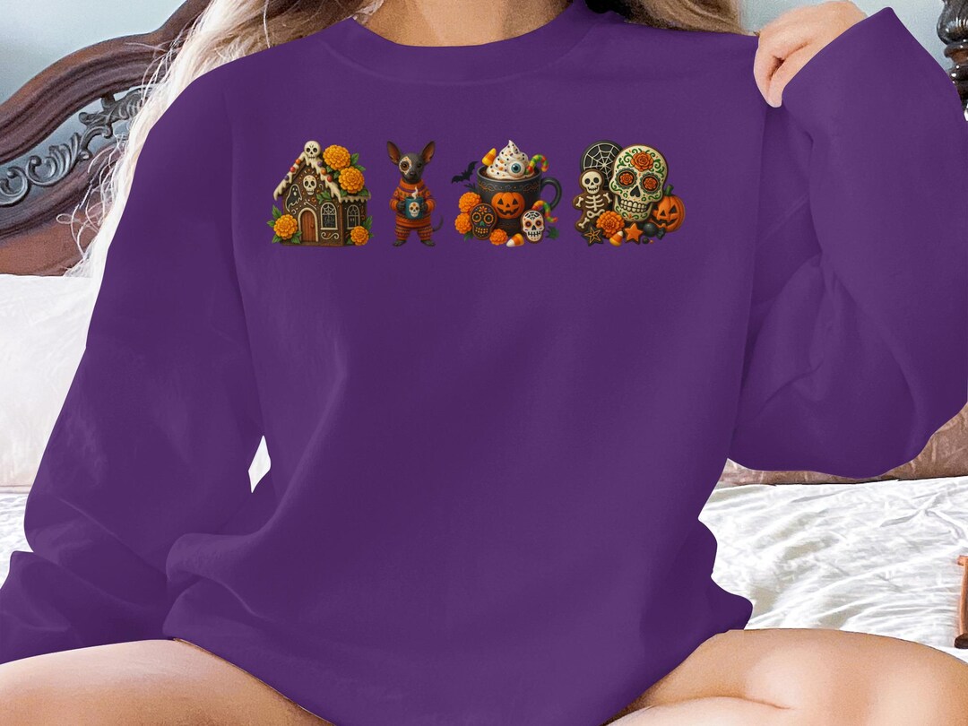 Xoloitzcuintli Sweater Día De Muertos Pullover Cute Xolo Sugar Skull ...