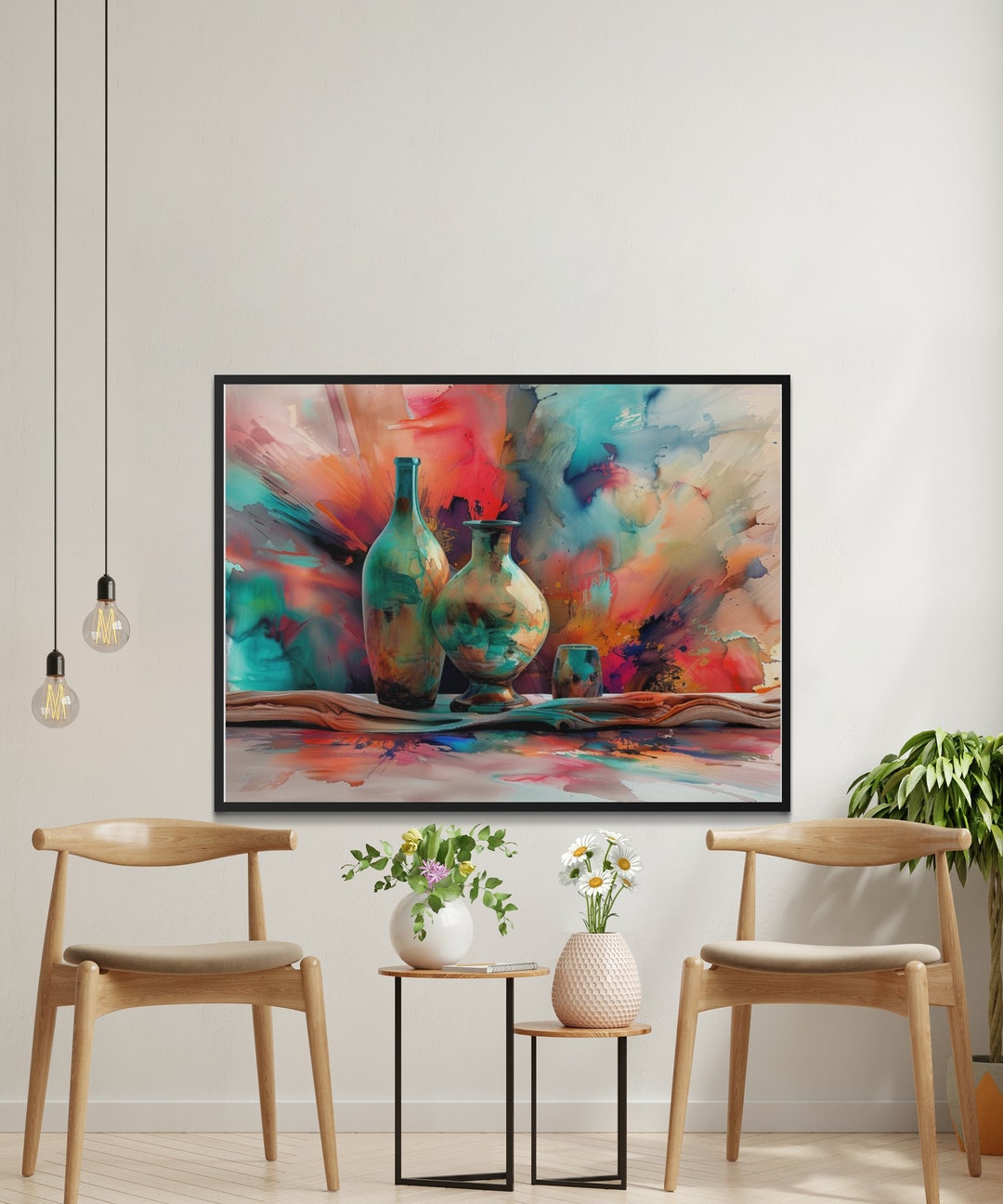 Colorful Abstract Art Print, Modern Home Decor, Wall Art, Vibrant ...