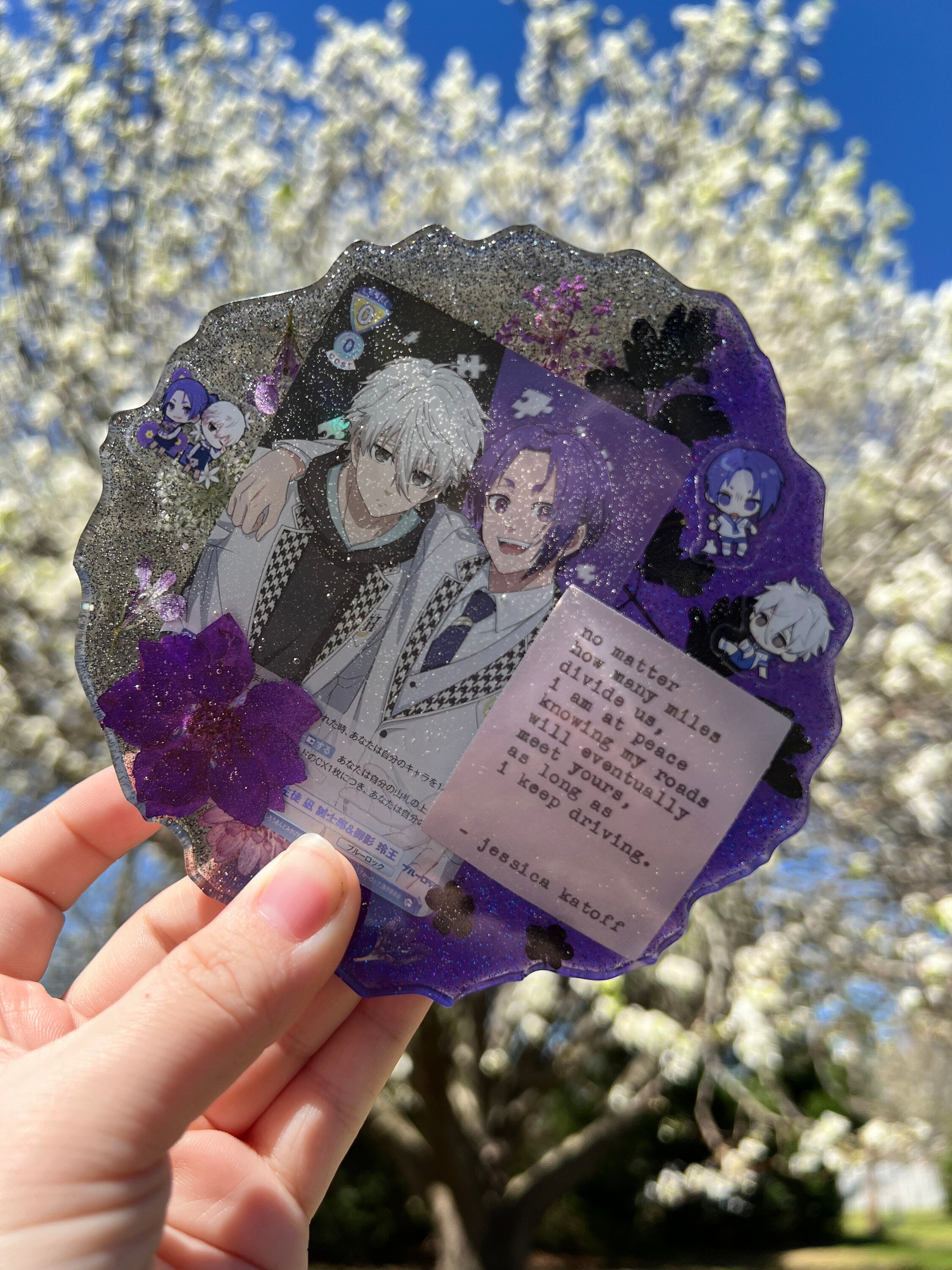 Bluelock Nagi Reo Dry Flowers Epoxy Coaster Handmade Anime - Etsy