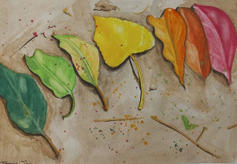Seven Tree Leaves - Etsy