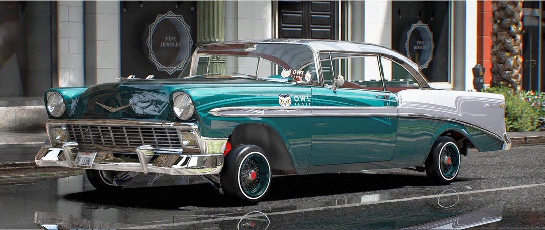 1956 Chevrolet Belair Lowrider FiveM Grand Theft Auto 5 Optimized Mod ...