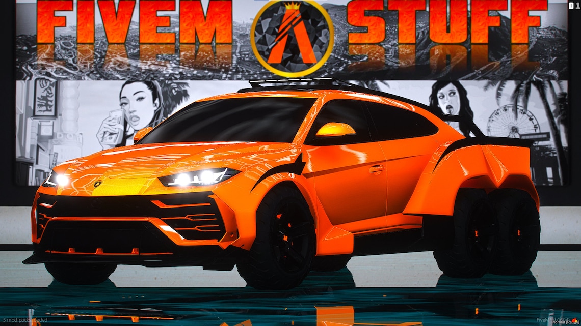 Lamborghini Urus 6x6 Fivem Grand Theft Auto 5 Optimized Mod High ...