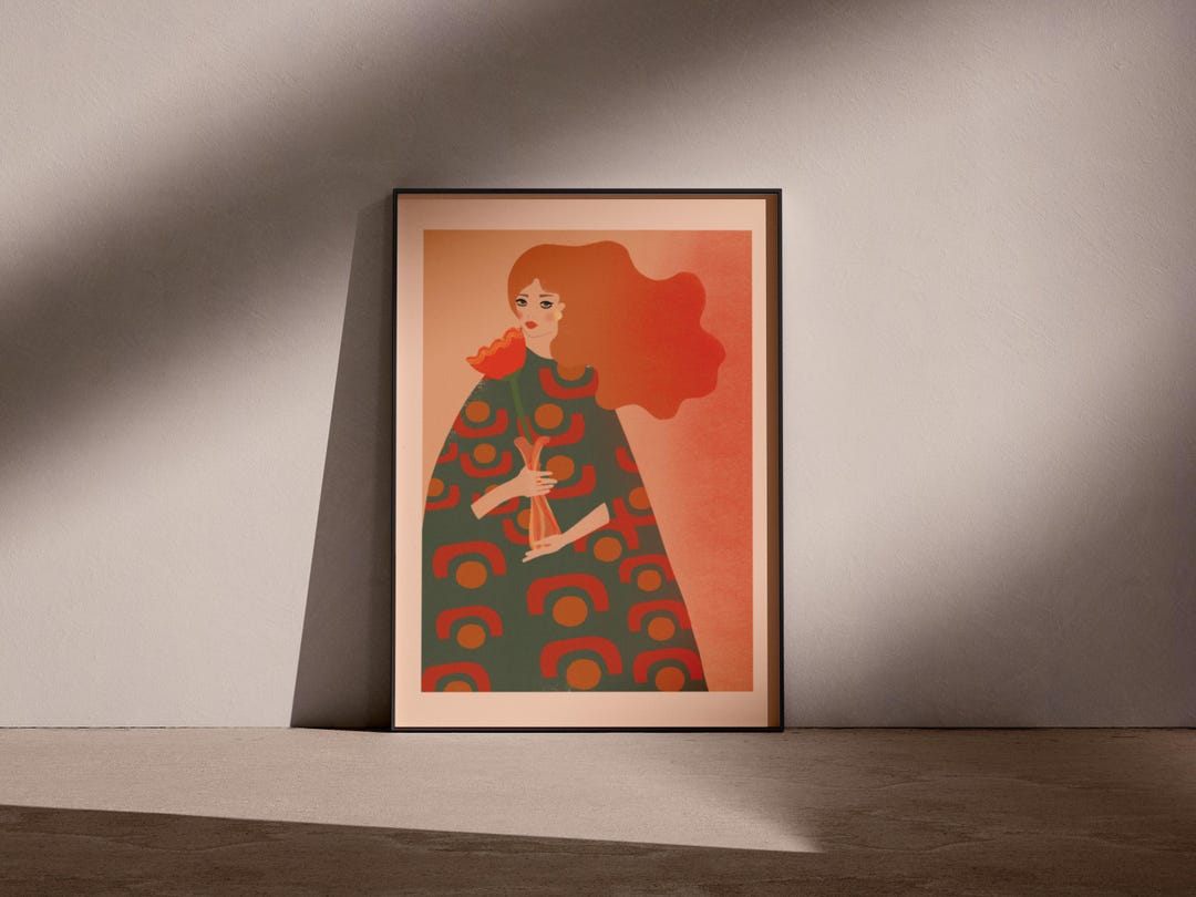 Mid Century Modern Diva Print - Retro Art Poster, 60s Vintage, Woman ...