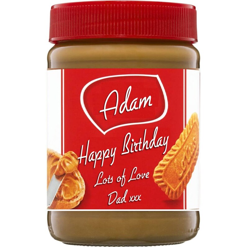 Personalised Lotus Biscoff Jar Label to Fit 400g Party Favour Christmas ...