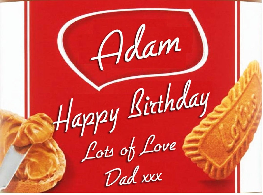 Personalised Lotus Biscoff Jar Label to Fit 400g Party Favour Christmas ...