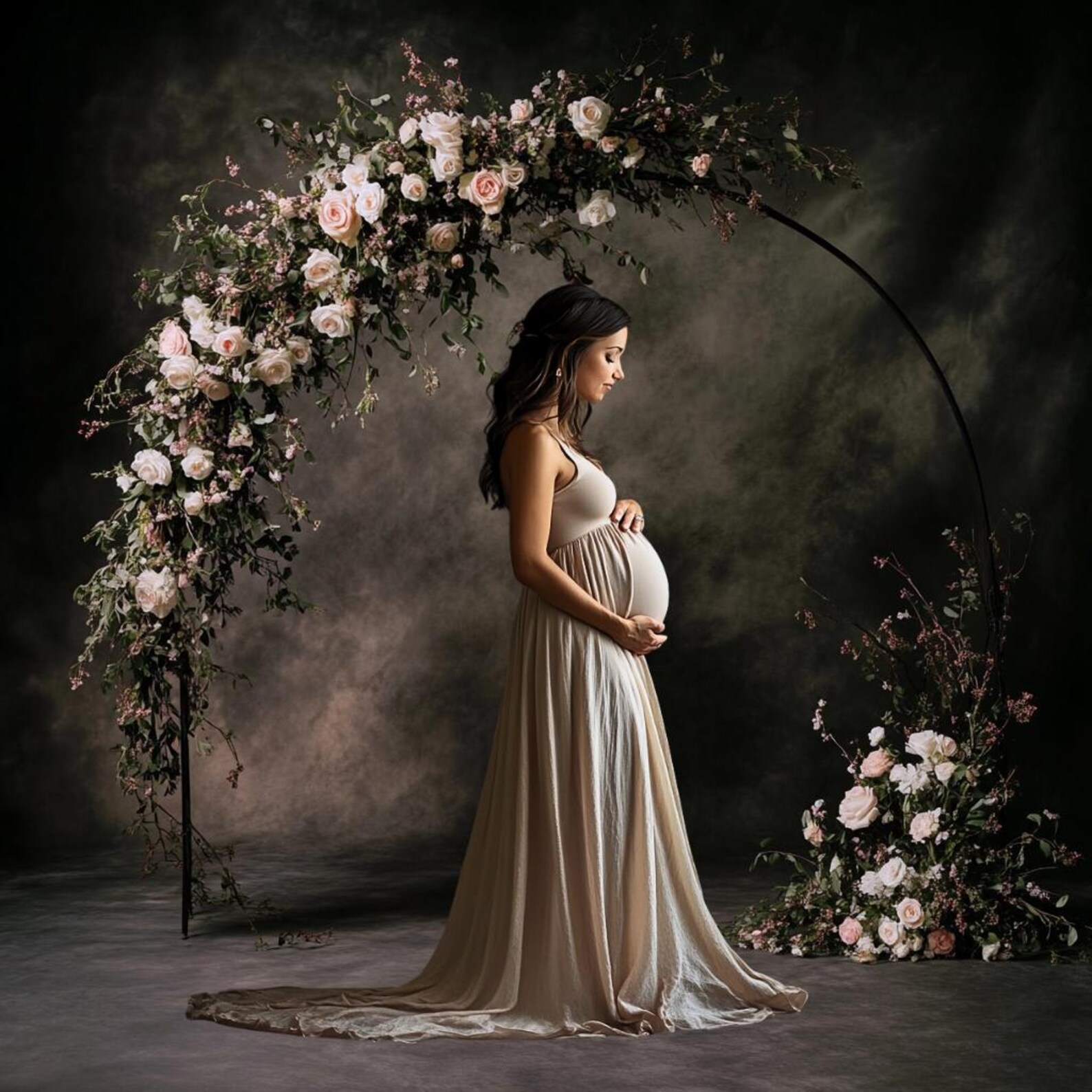 20 Floral Ring Overlays | Digital Backdrops for Stunning Maternity ...
