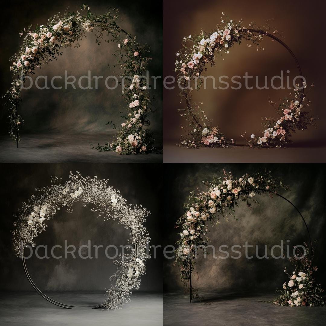 20 Floral Ring Overlays | Digital Backdrops for Stunning Maternity ...