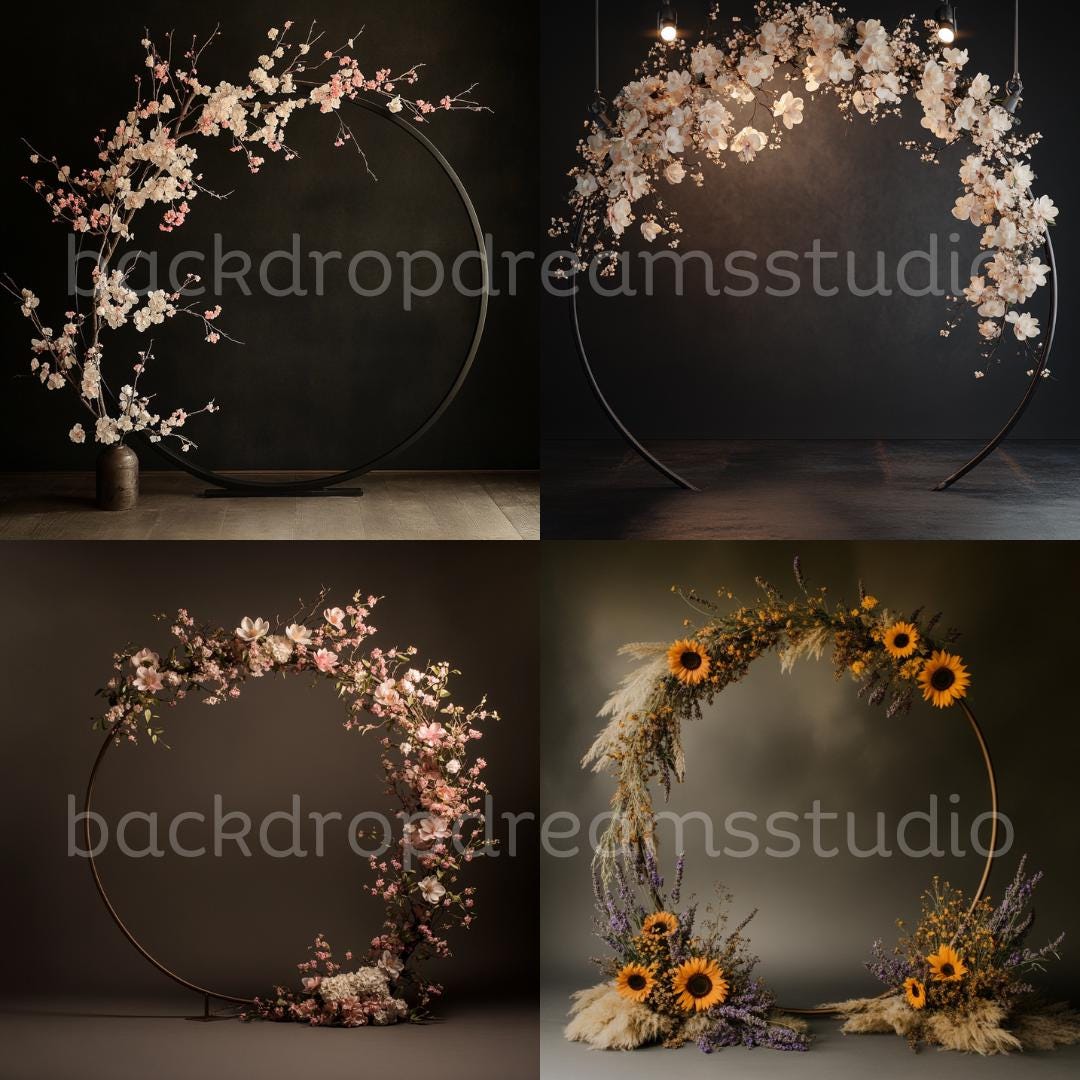 20 Floral Ring Overlays | Digital Backdrops for Stunning Maternity ...