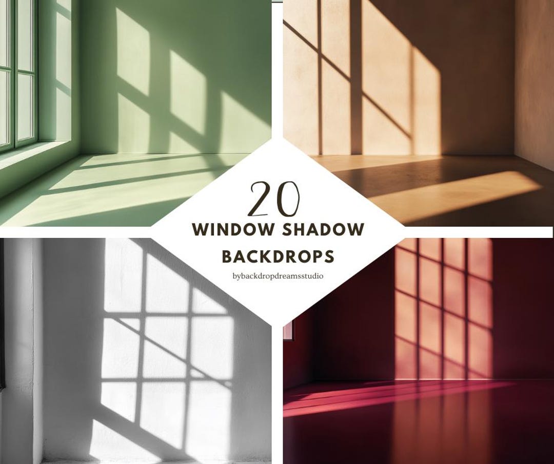 20 Window Shadow Backdrops - Natural Light Digital Overlays for ...