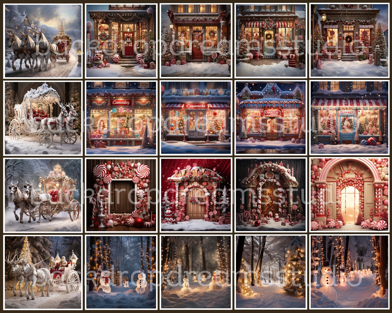 100 Christmas Digital Backdrops Digital Background - Etsy