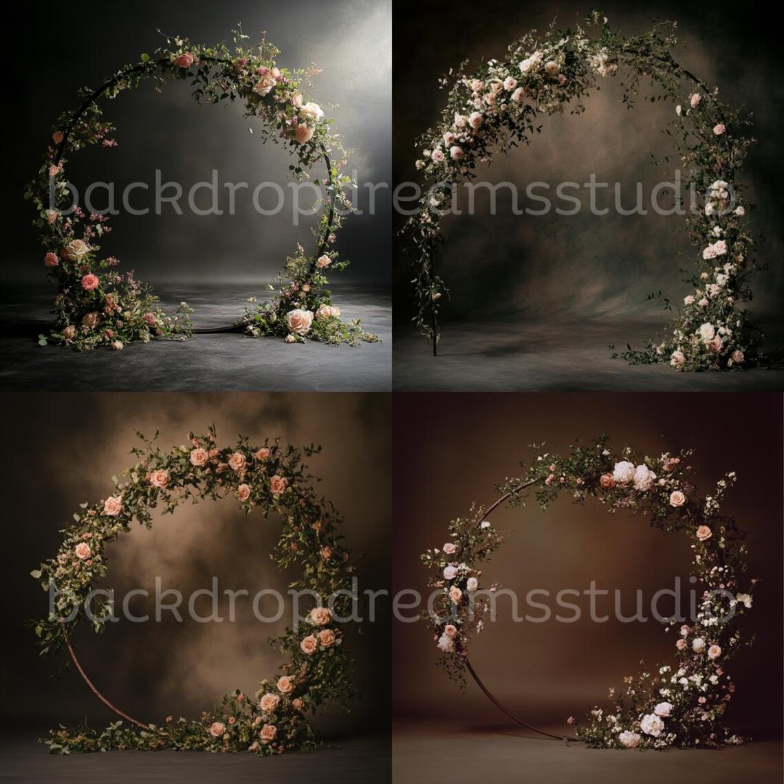 20 Floral Ring Overlays | Digital Backdrops for Stunning Maternity ...