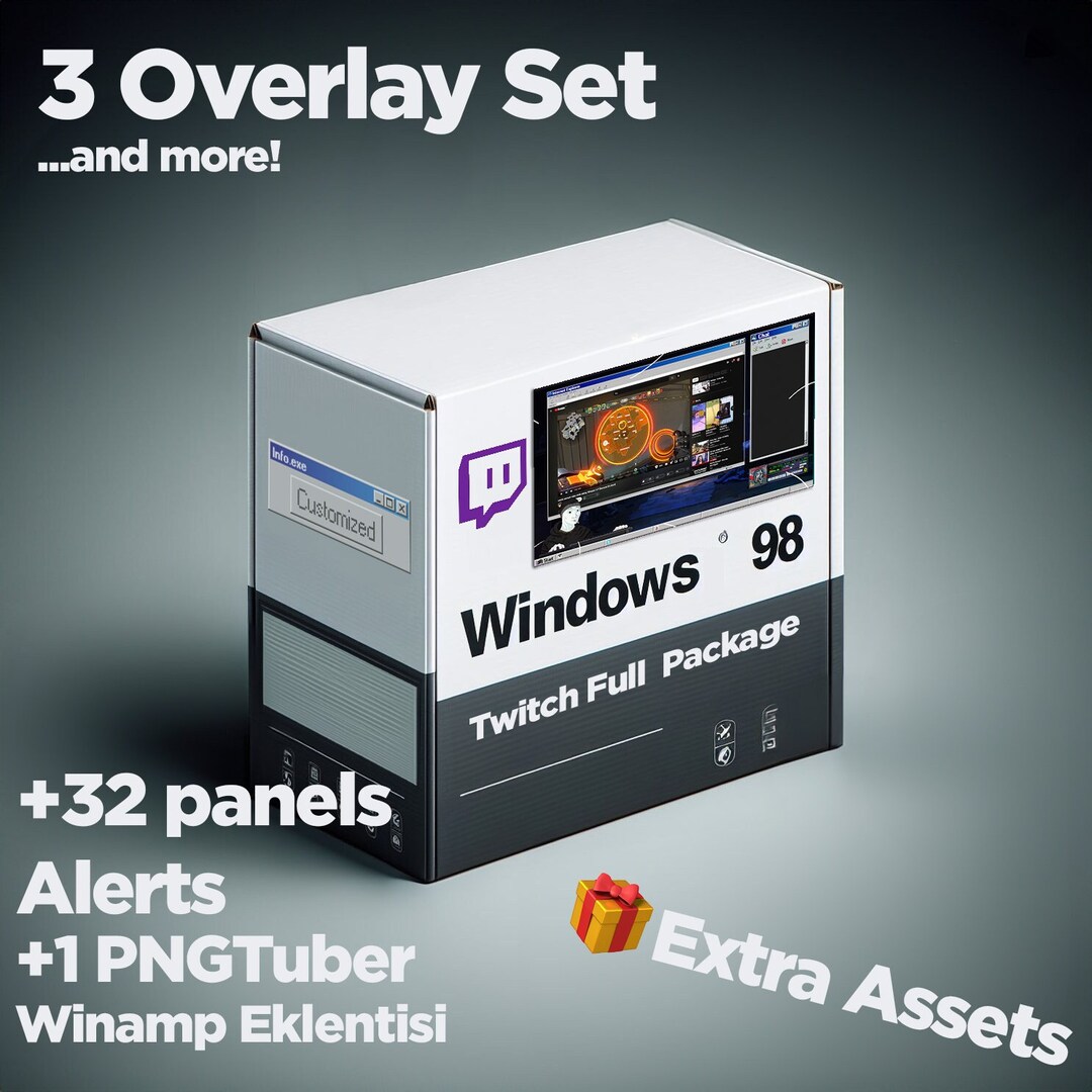 Windows 95 98 Retro Classic Aesthetic Twitch Retro Stream Overlay ...