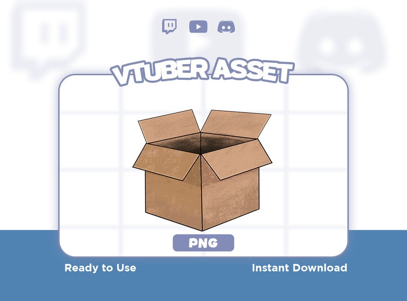 Cardboard Box, Pngtuber Asset, PNG Tuber, Instant Download, Multiple ...