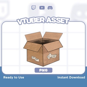 Cardboard Box, Pngtuber Asset, PNG Tuber, Instant Download, Multiple ...