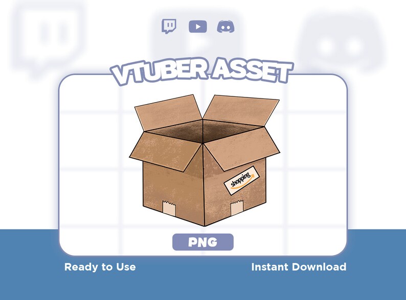 Cardboard Box, Pngtuber Asset, PNG Tuber, Instant Download, Multiple ...