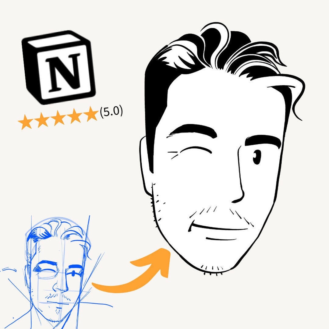 Custom Notion Style Avatars, Hand-drawn Minimalist Line Art Portrait ...