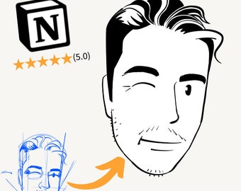 Custom Notion Style Avatars, Hand-drawn Minimalist Line Art Portrait ...
