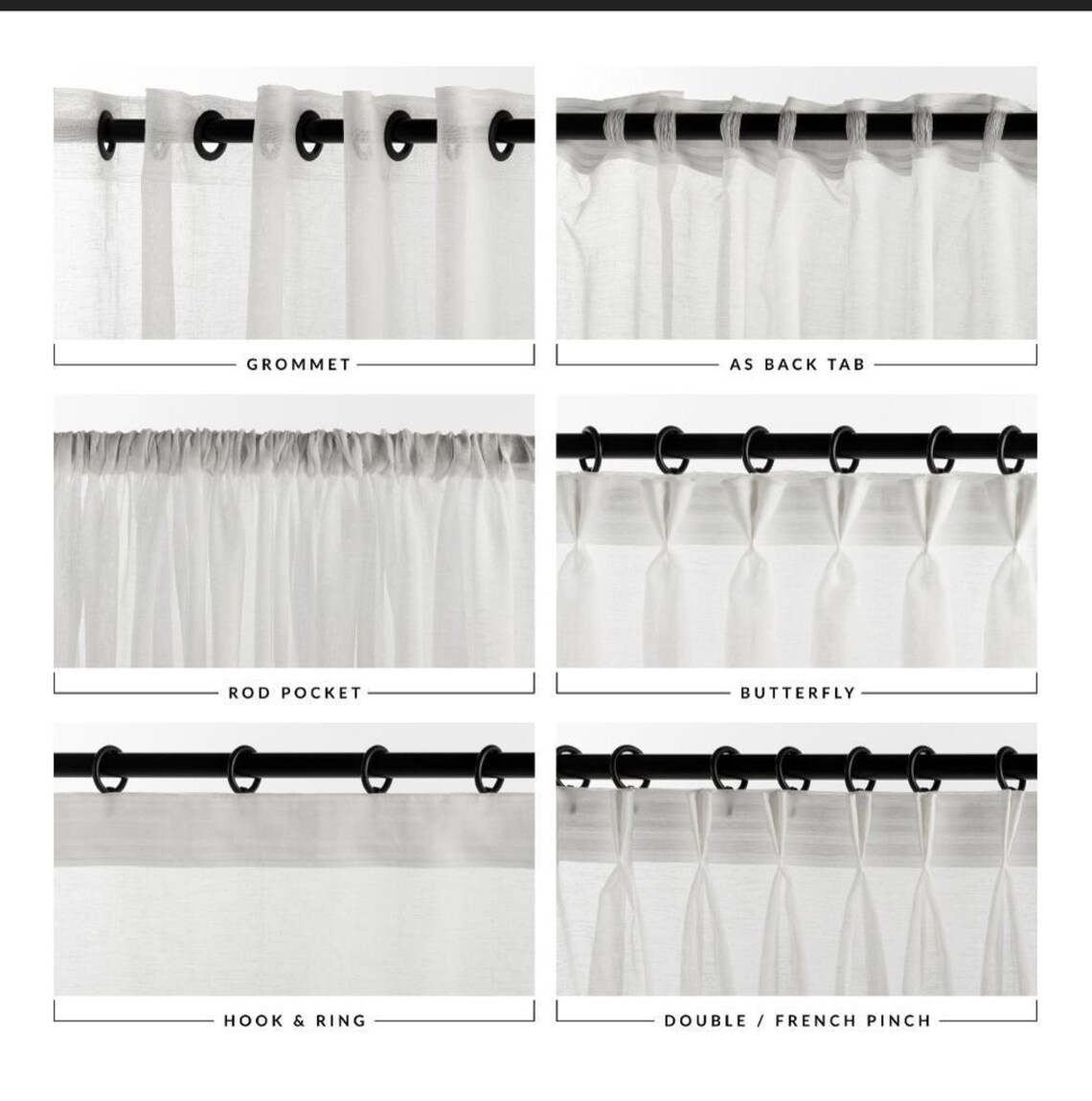 Sheer Curtain, Semi-transparent Window Panels for Living Room, Bedroom ...