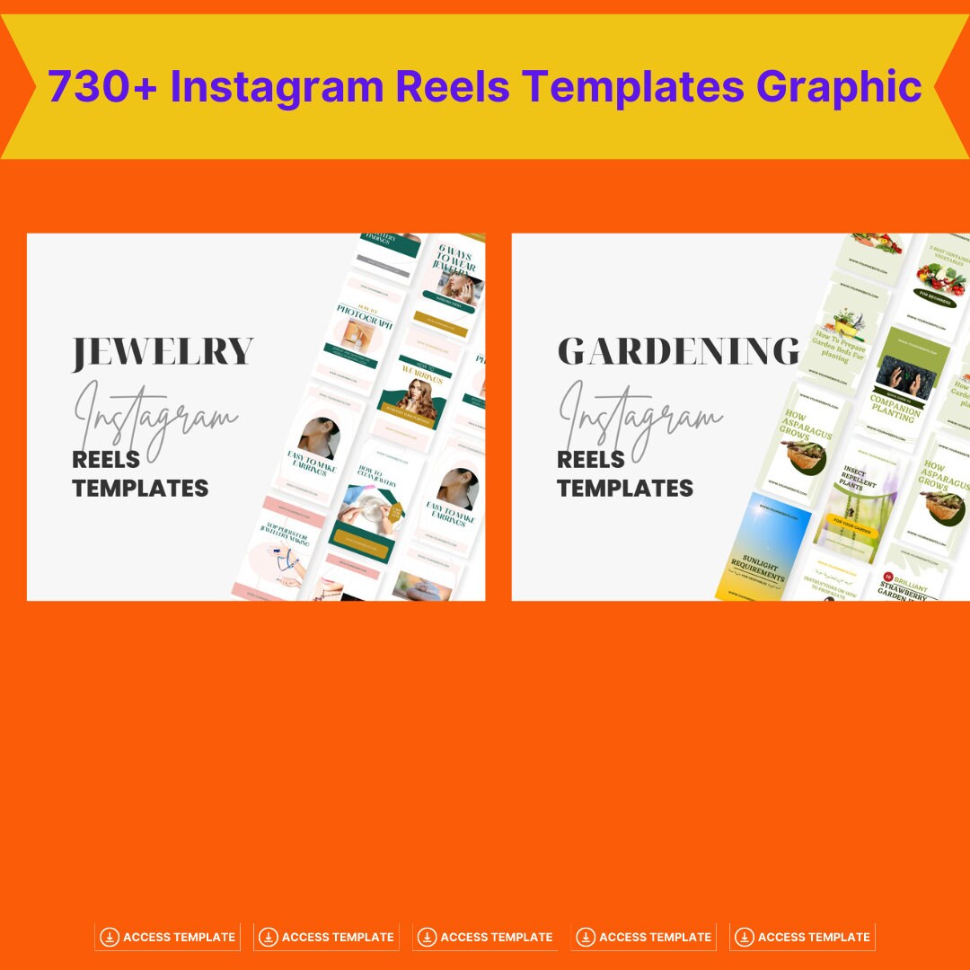 730 Instagram Reels Templates, Social Media Bundle, Social Bundle ...