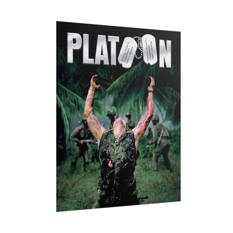 Platoon 1986 Movie Poster - Classic War Film Art Print - Vintage Film ...