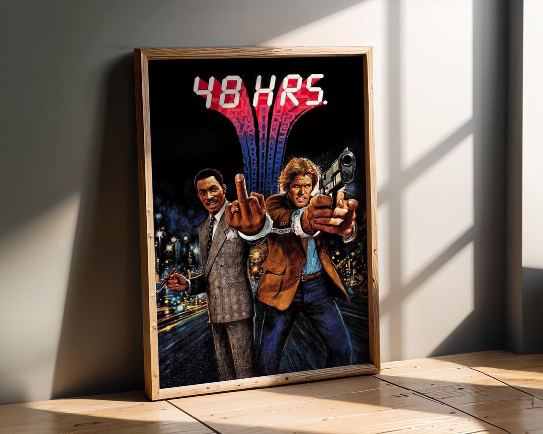 48 Hours Movie Poster - Classic 80s Movie Art Print - Vintage Film Art Print Wall Art Decor for ...