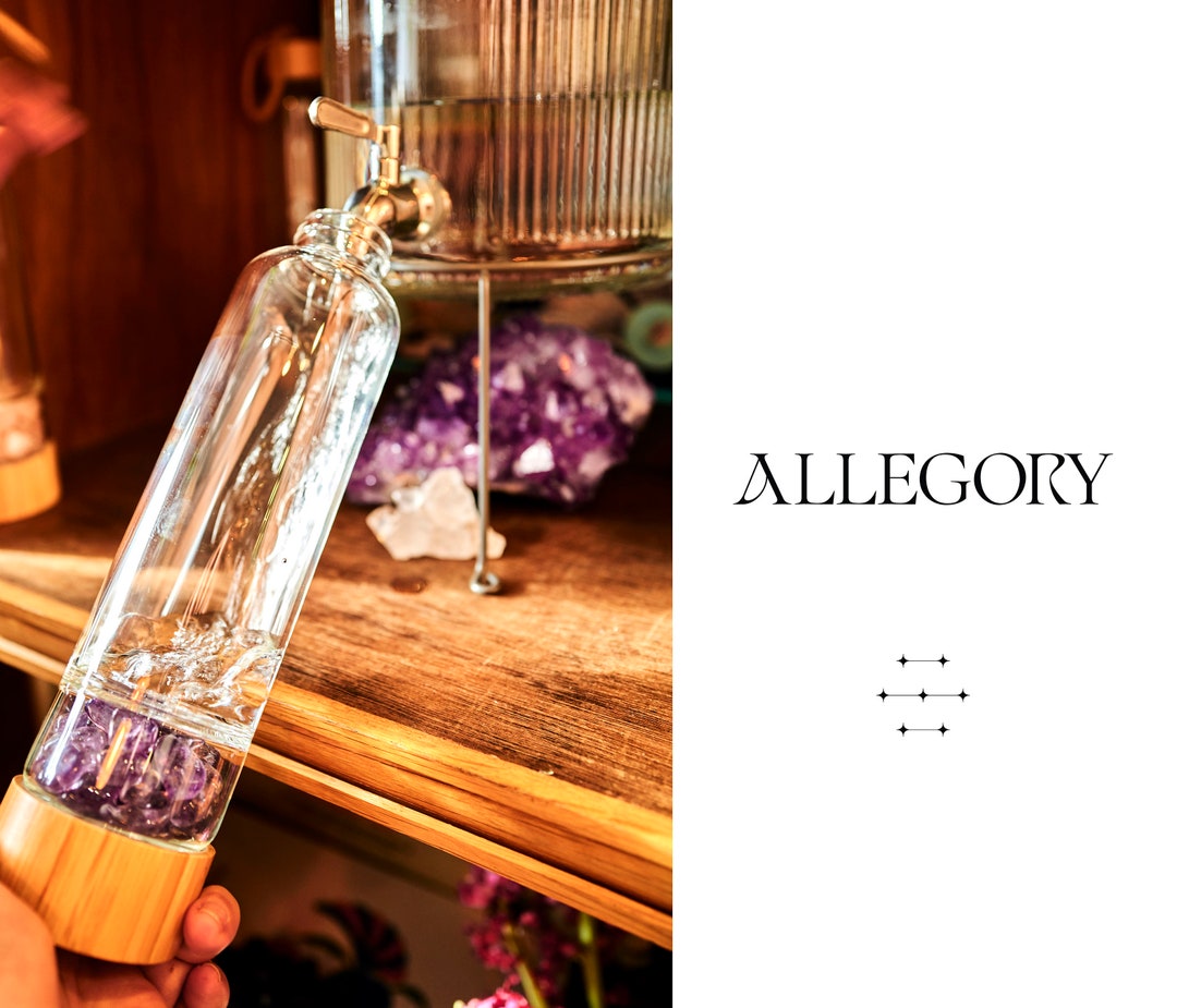 Allegory Crystal Infusion Water Bottle With Optional Gem Packs - Etsy