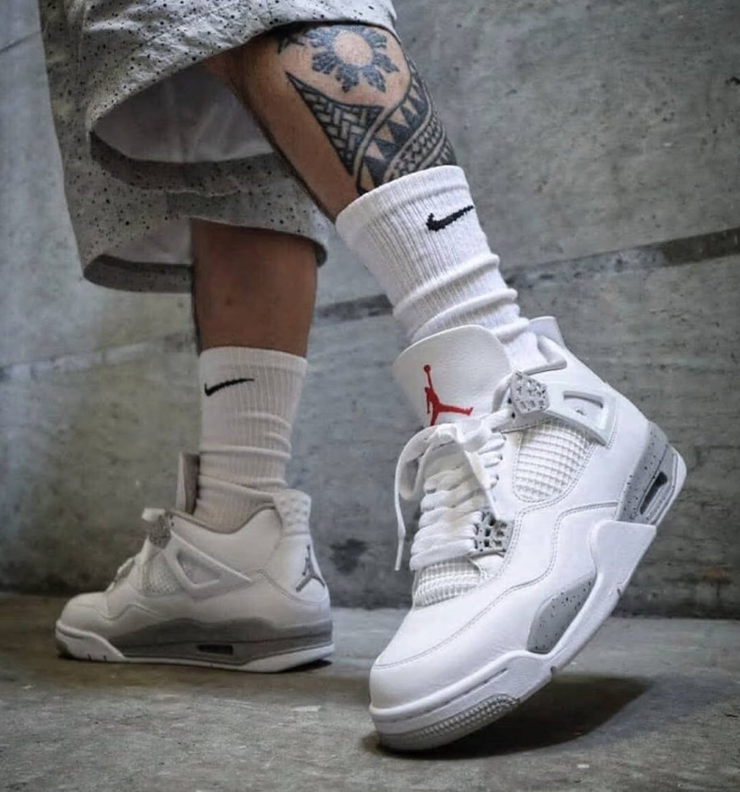 Jordan 4 Custom White Oreo - Etsy