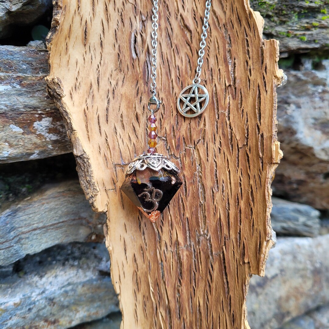 Dowsing Divinatory Pendulum protection in Tiger's Eye and Obsidian ...