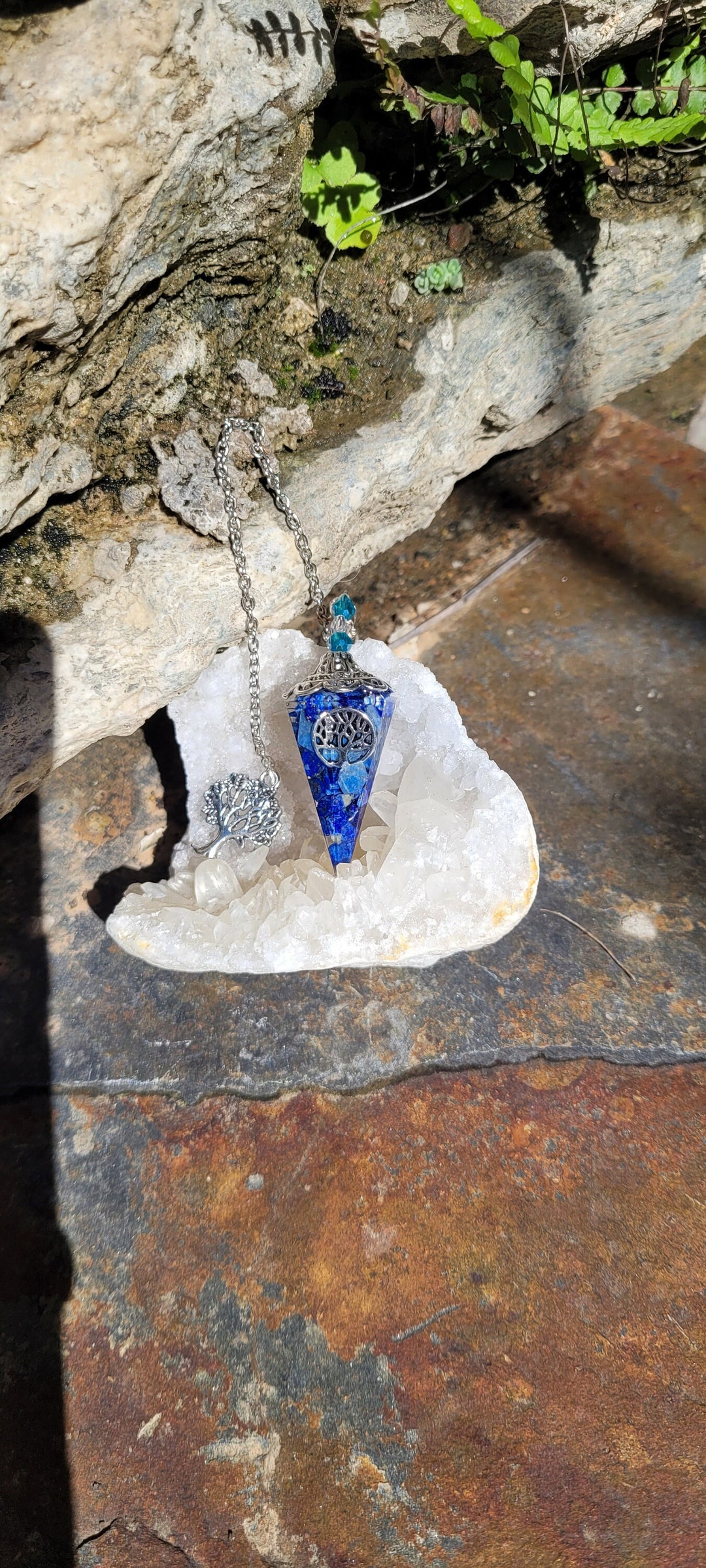 Divinatory Pendulum in Lapis Lazuli Dowsing Handmade Orgonite - Etsy