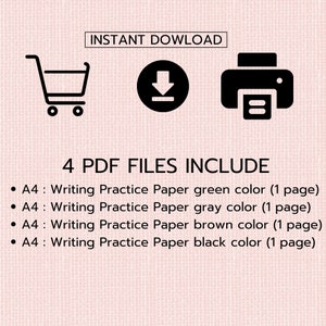 Tian Zi Ge Chinese Writing Practice Paper With Pinyin A4 (PDF) - Etsy