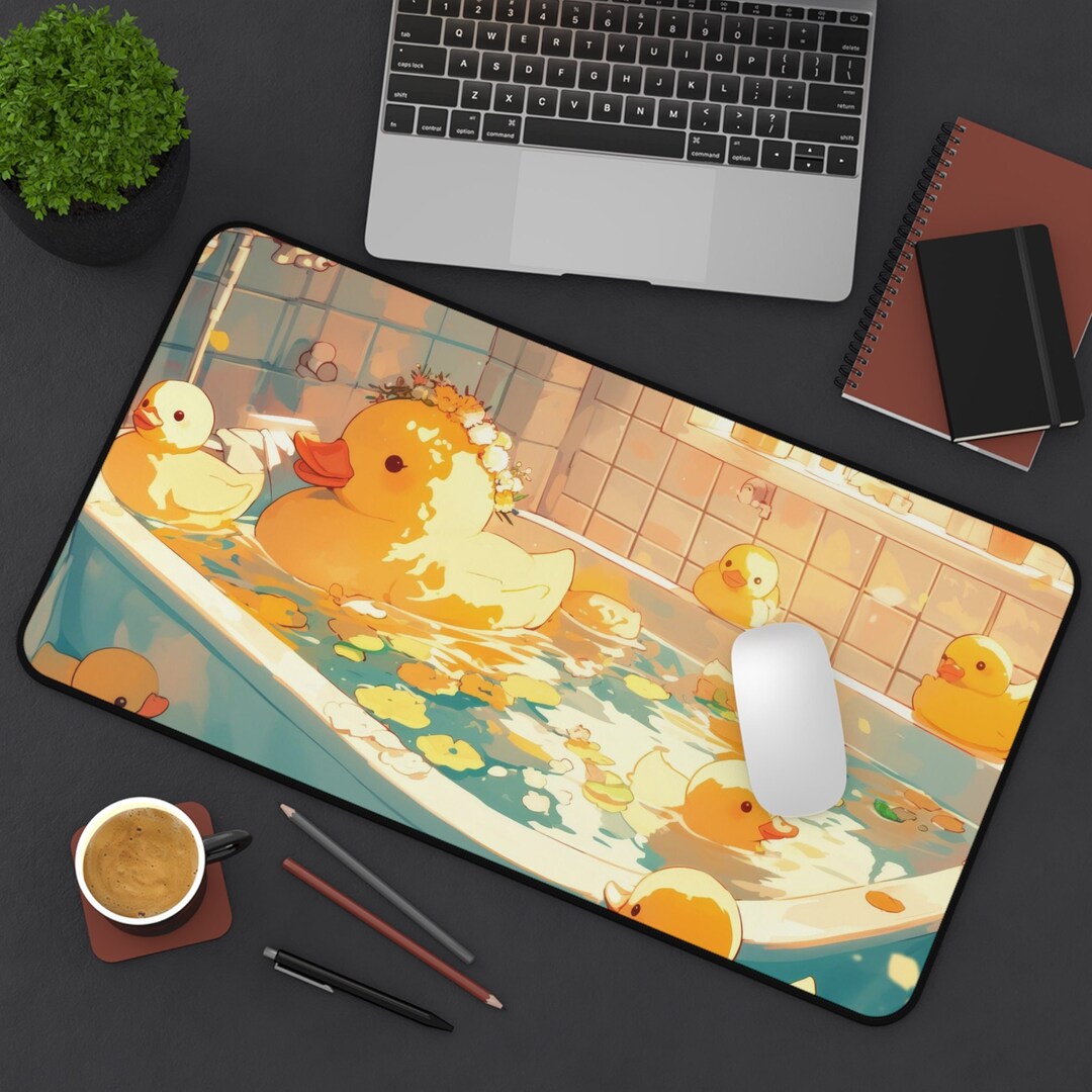 Rubber Ducky Desk Mat, Quack, Large Mouse Pad, Aesthetic Mousepad ...