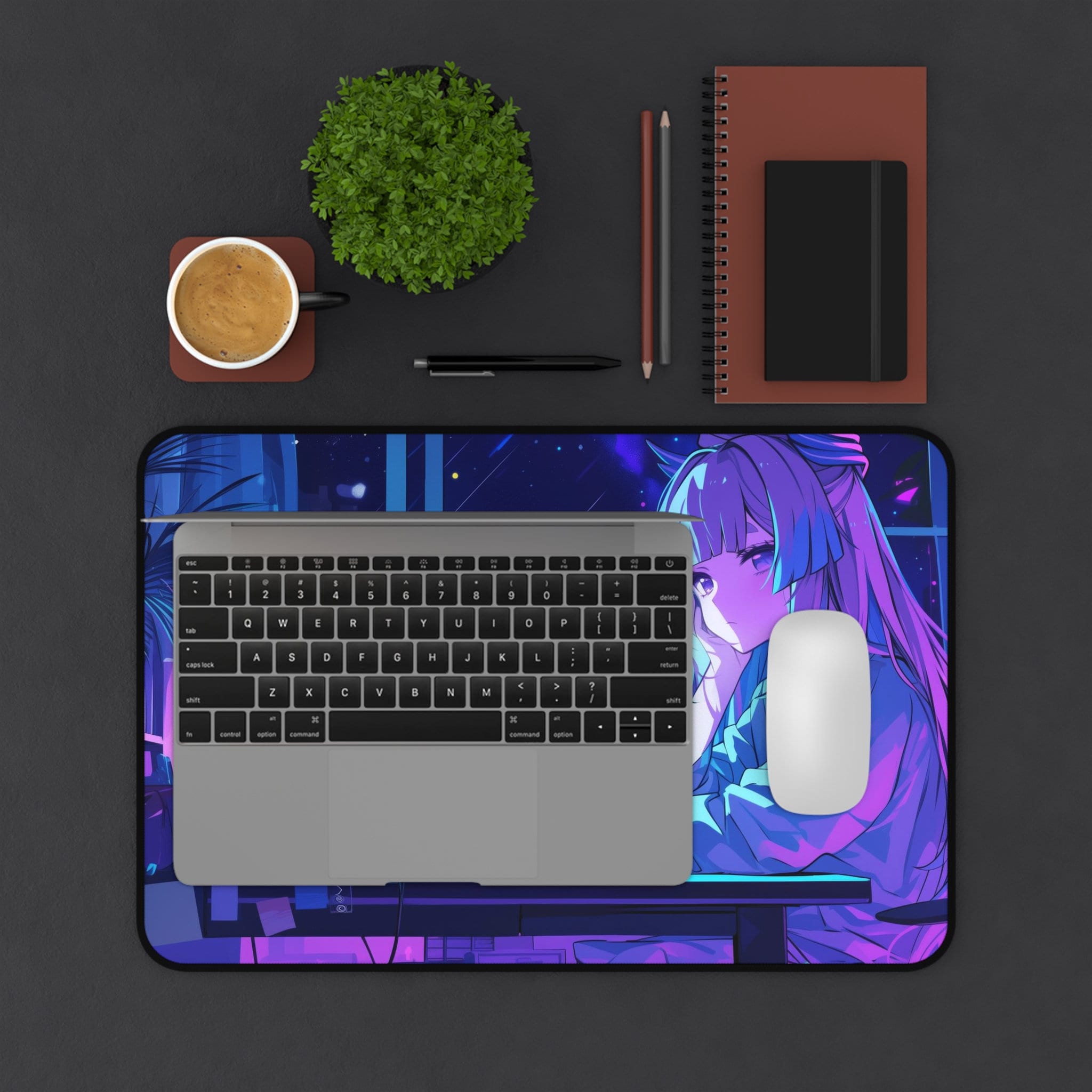 Waifu Desk Mat, Gamer Girl Kokomi in Casual, Large Mouse Pad, Genshin ...