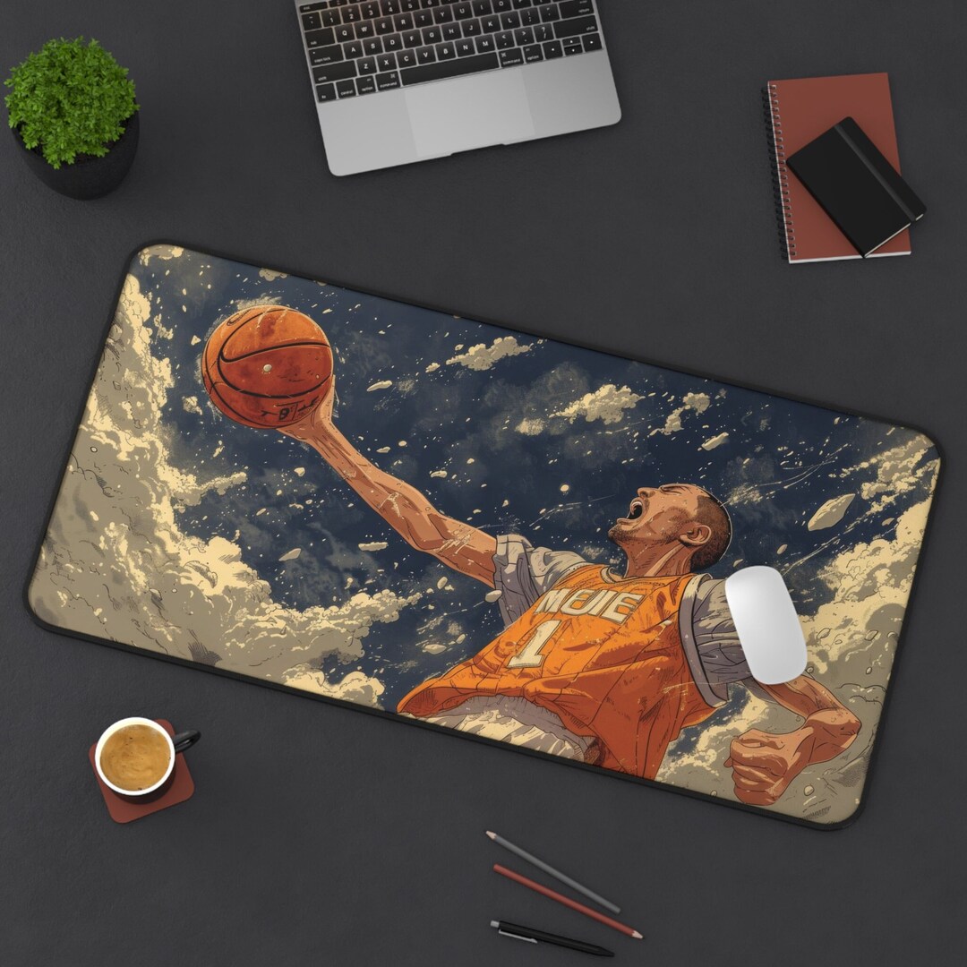 Anime Desk Mat - Epic Basketball Theme, Large Mouse Pad, Aesthetic ...