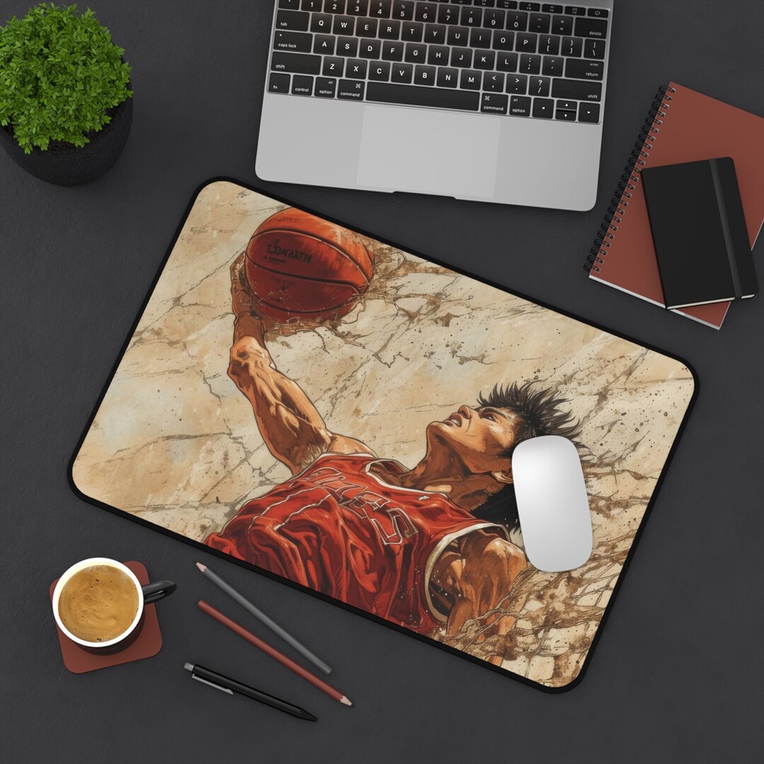 Anime Desk Mat - Epic Basketball Theme, Large Mouse Pad, Aesthetic ...