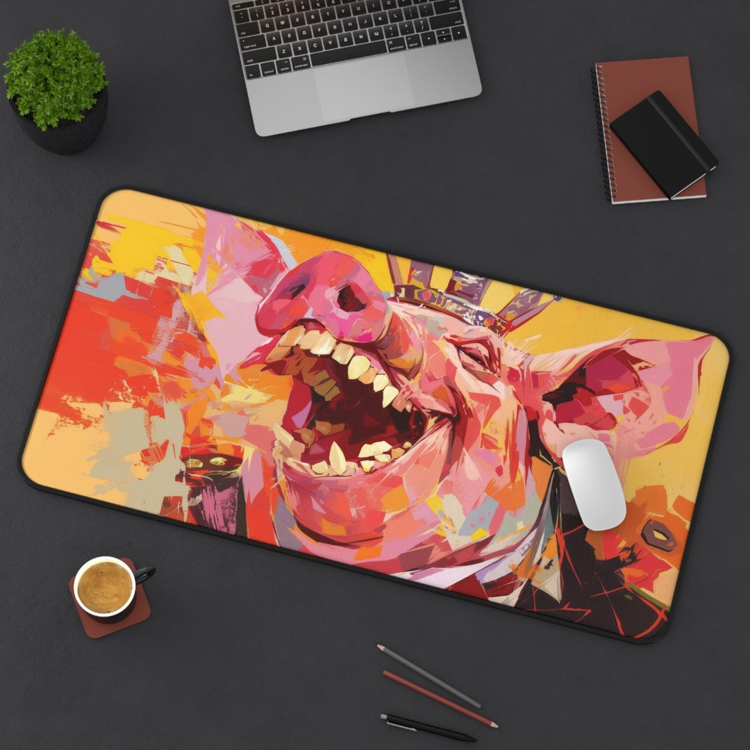 Corrupt Pig Desk Mat - Char Siu of Wall Street, Large Mouse Pad ...