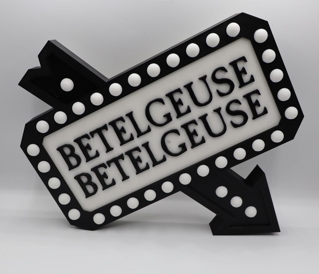 Beetlejuice Plastic Marquee Sign Beetlejuice Decor Tim Burton ...