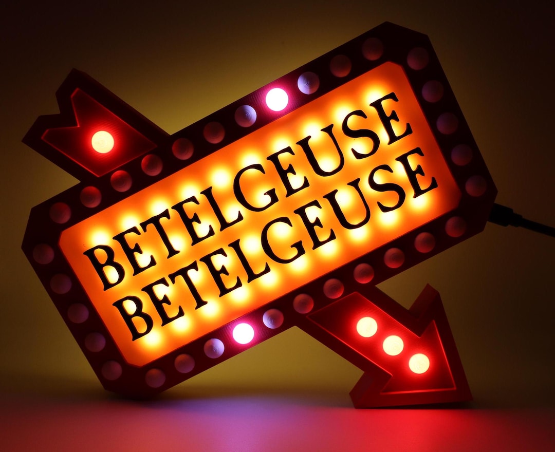 Beetlejuice LED Marquee Sign Plastic Light-up Sign for Themed Parties ...