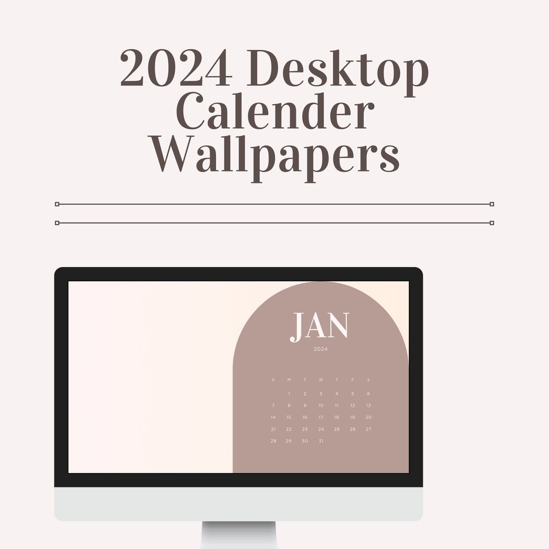 2024 Desktop Calendar Wallpapers - Etsy