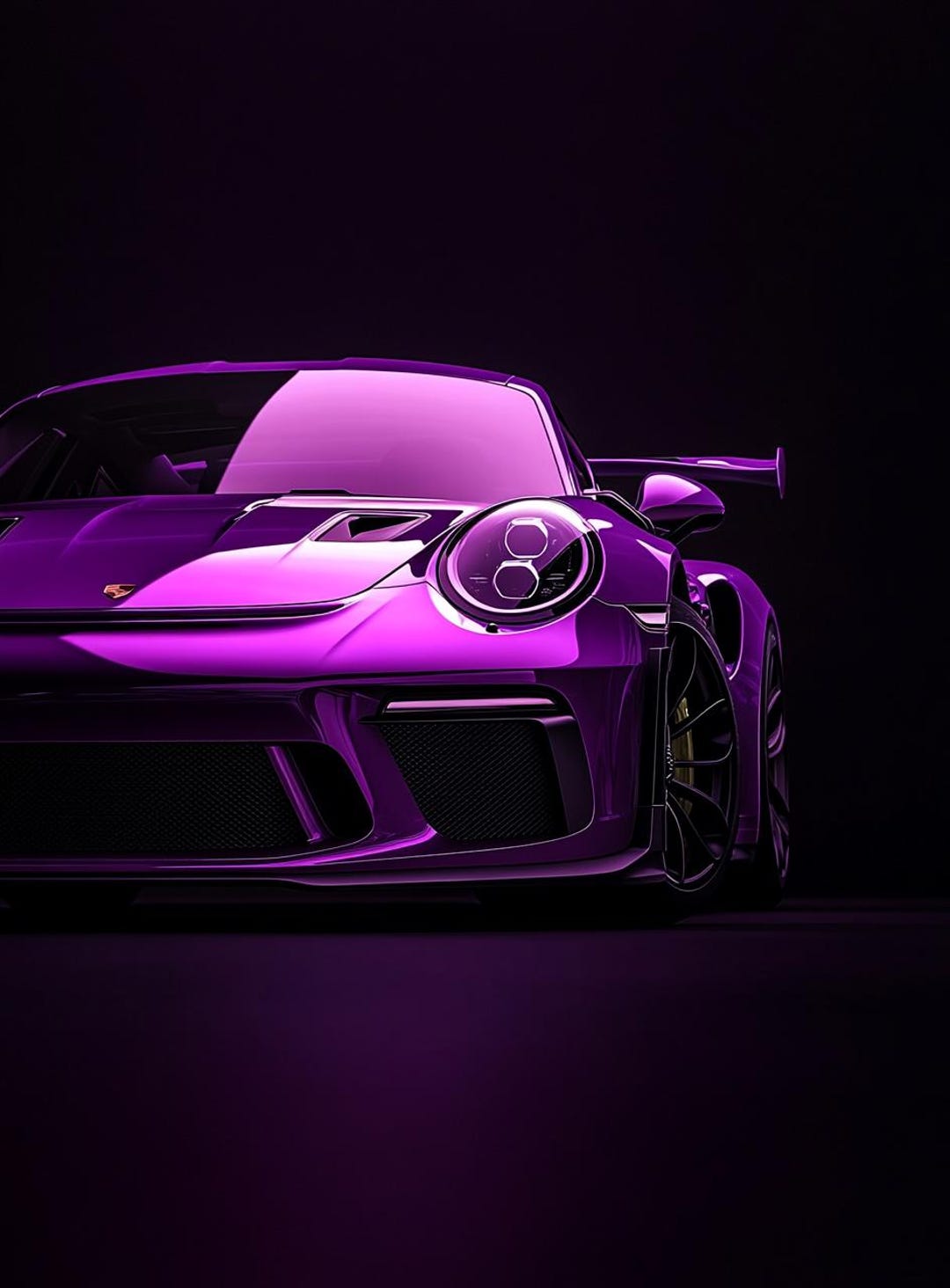 Porsche 911 GT3 RS Poster – Ultraviolet Purple Supercar Print (digital ...