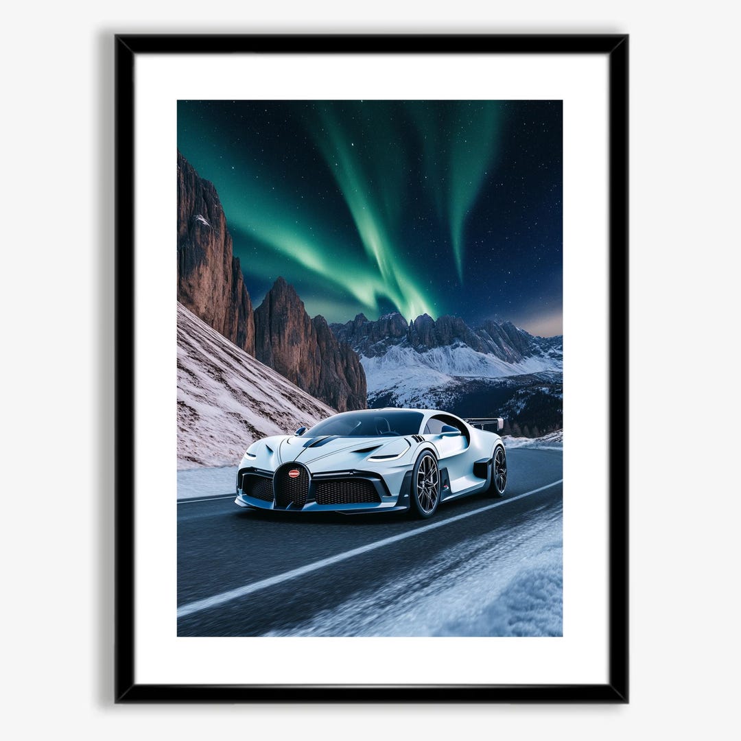 Bugatti Divo Poster Digital Download | Supercar Wall Art Print | Luxury ...