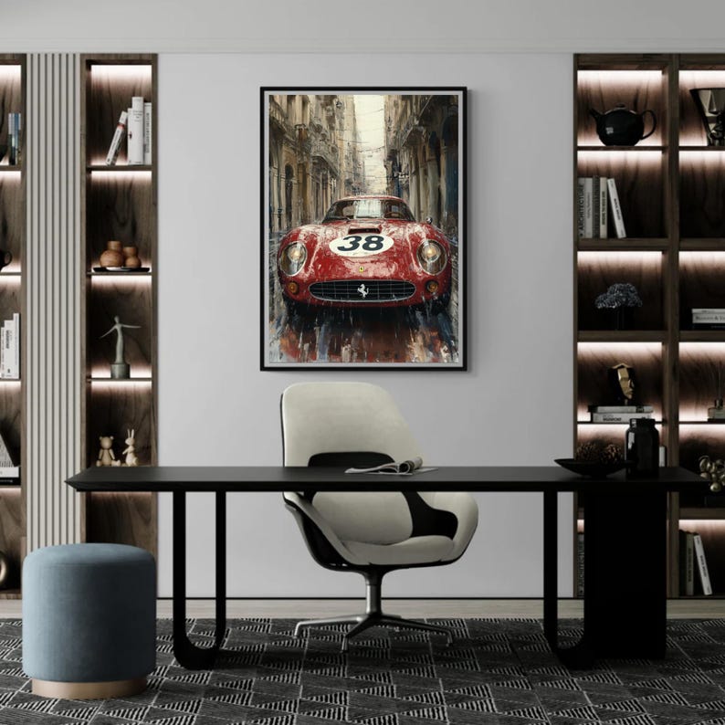 Ferrari 250 GTO Digital Download Poster, Classic Race Car Art, Vintage ...