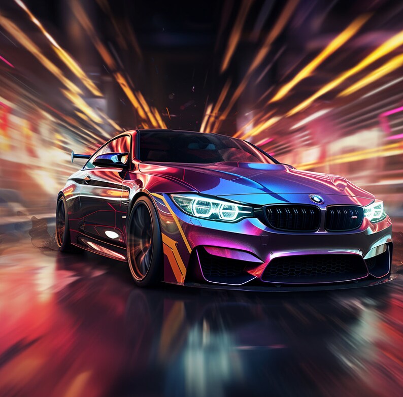 Printable BMW M4 Digital Poster, BMW M4, Bmw Car Enthusiast, Bmw Car ...