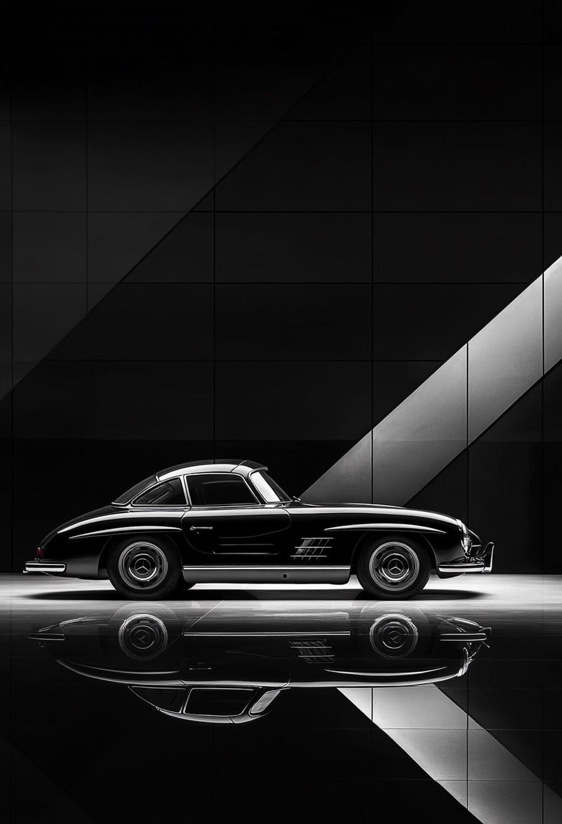 Mercedes 300 SL Digital Poster, Vintage Mercedes 300 SL Digital ...
