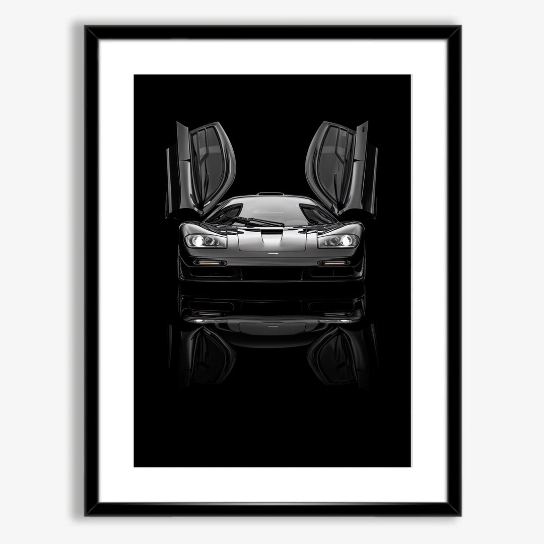Mclaren F1 Digital Download – Rare Supercar Wall Art, Black Hyper Car ...