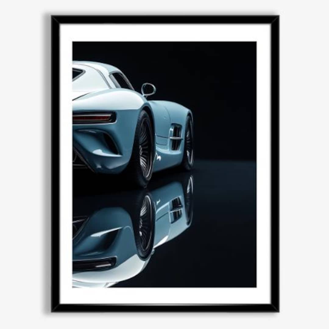 Mercedes SLS AMG Digital Download Poster Modern Supercar Wall Art ...