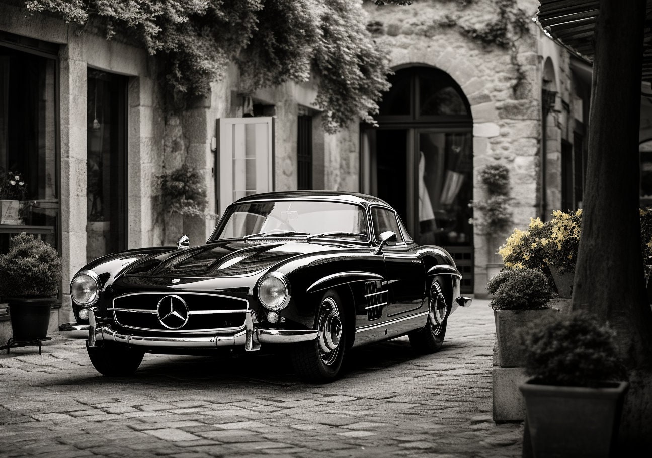 Mercedes 300 SL Poster, Vintage Mercedes 300 SL Digital Download ...
